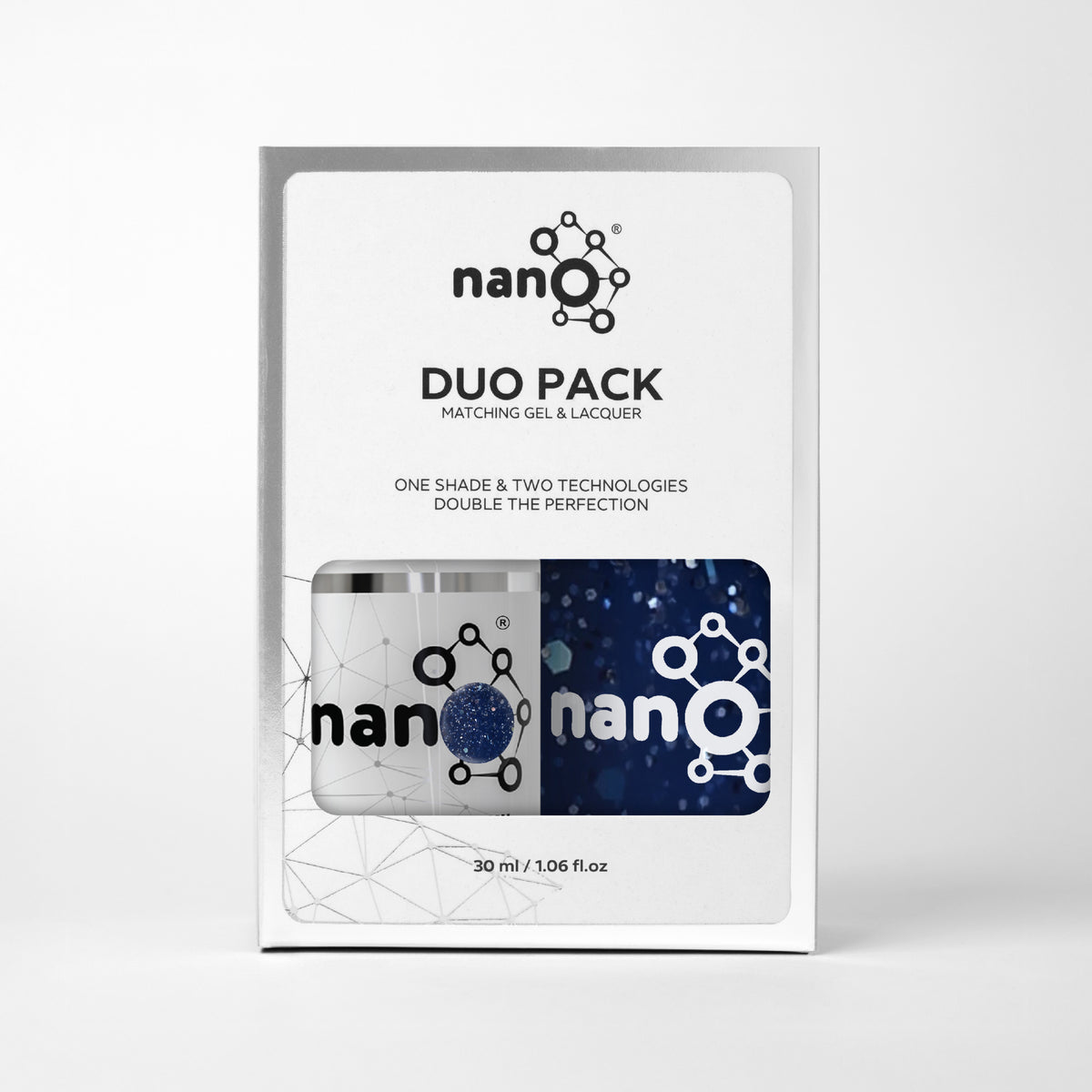 Nano® Sparkling Navy Duo Pack - 30ml | Navy Blue Glitter Nail Polish