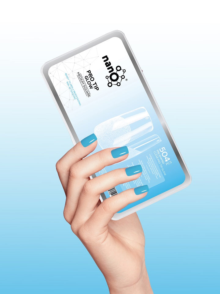 Pro Tip Glow Medium Square Clear Nail Tips (504pcs)